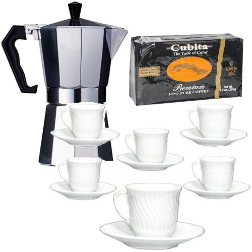Cuban Espresso Coffee Gift Set for 6 – CubanFoodMarket