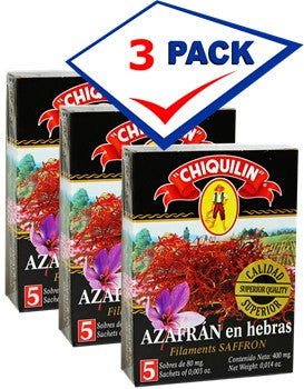 Saffron in filaments. Azafran by Chiquilin 0.014 oz Pack of 3 – QbinFresh