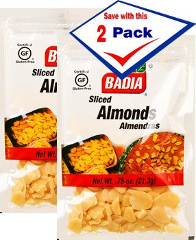 Badia Almonds Sliced 0.75 oz Pack of 2 – CubanFoodMarket