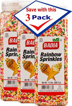 Badia Rainbow Sprinkles 1.5 lbs Pack of 3 – CubanFoodMarket
