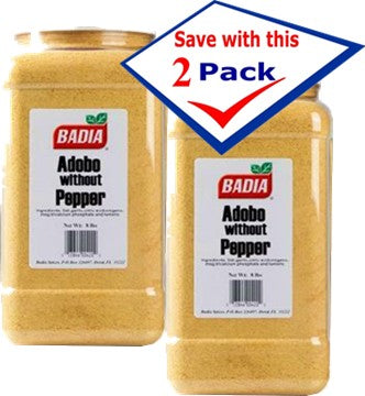 Badia Adobo Seasoning without pepper 8 lbs Pack of 2 – CubanFoodMarket