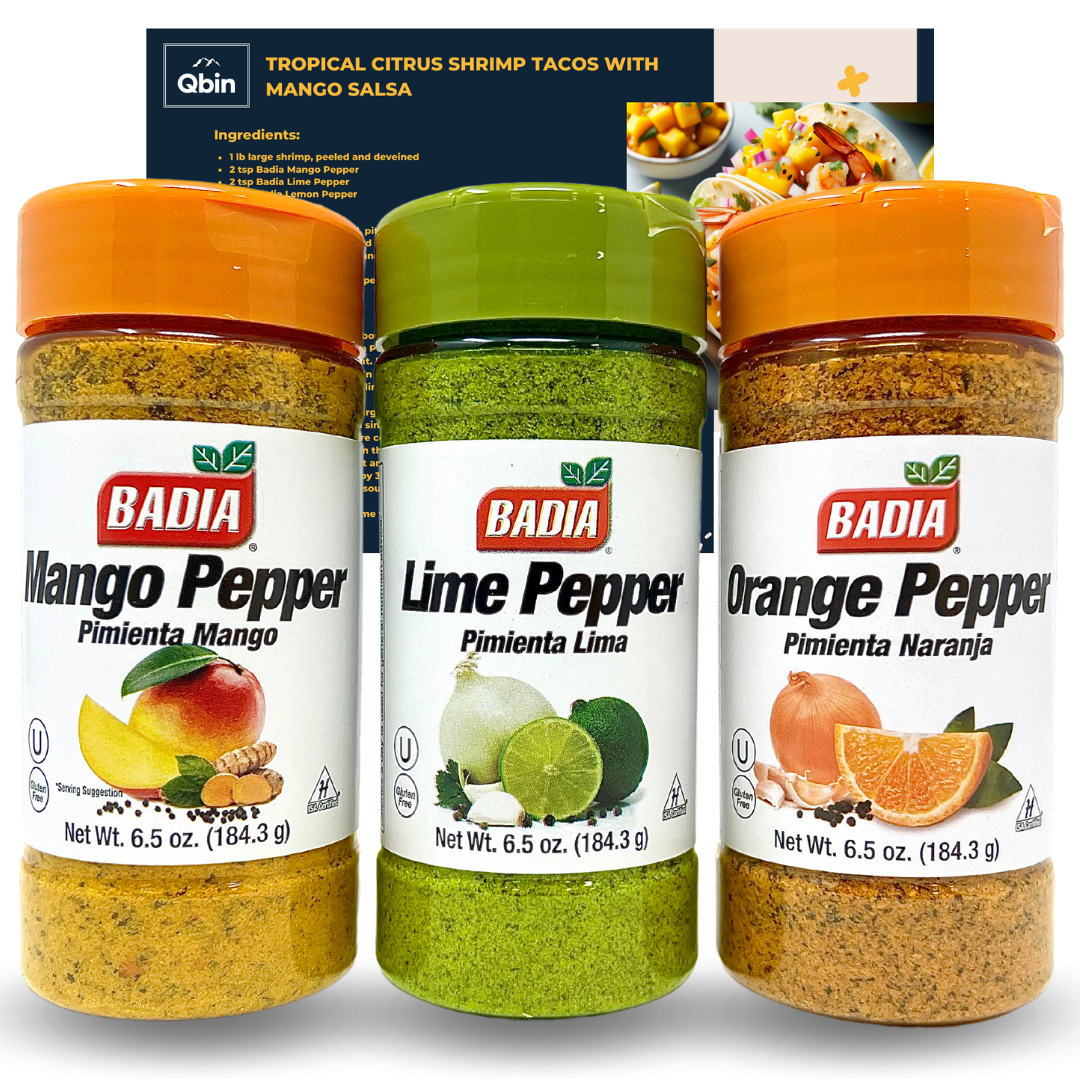 Badia Tropical Citrus Pepper Seasoning Trio - Mango, Lime & Orange Fla ...