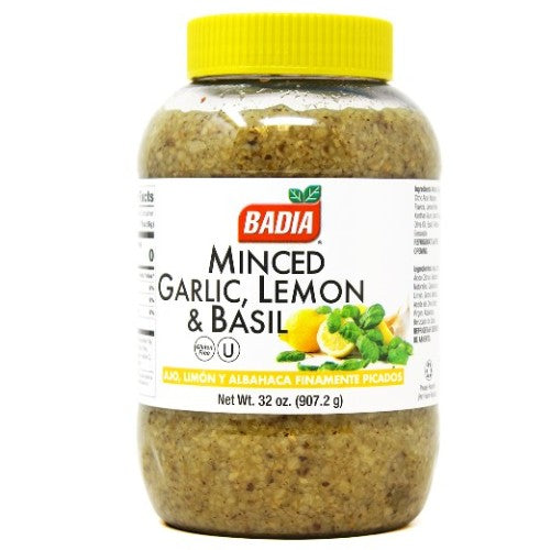Badia Minced Garlic Lemon & Basil 32 oz | Garlic Lemon Basil ...
