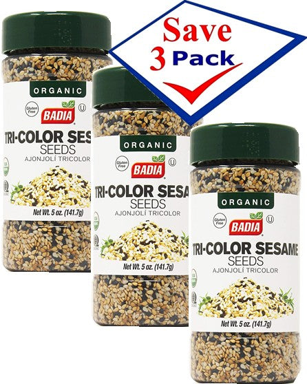 Badia Organic Tricolor Sesame Seeds 5oz Pack of 3 – QbinFresh