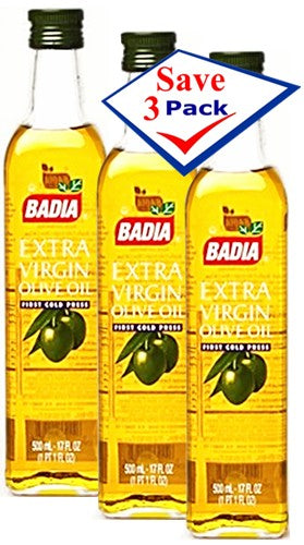 Badia Extra Virgin Olive Oil. 500 ml. Pack of 3 – CubanFoodMarket