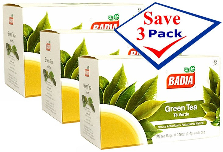 Badia Green Tea 25 Bags Pack of 3 – CubanFoodMarket