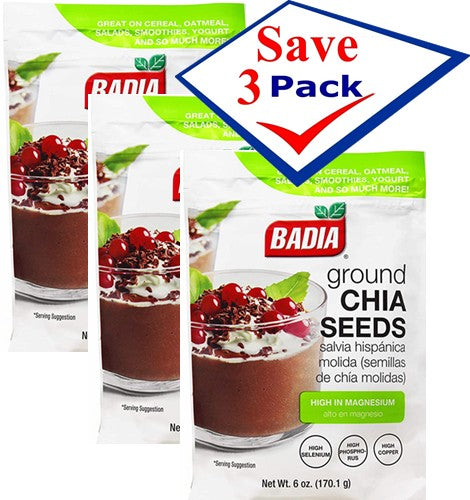Badia Organic Ground Chia Seeds 6 oz – CubanFoodMarket