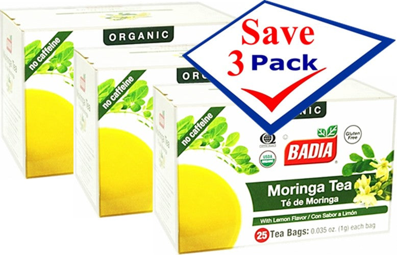 Badia Moringa Tea 25 Tea Bags Pack of 3. – QbinFresh
