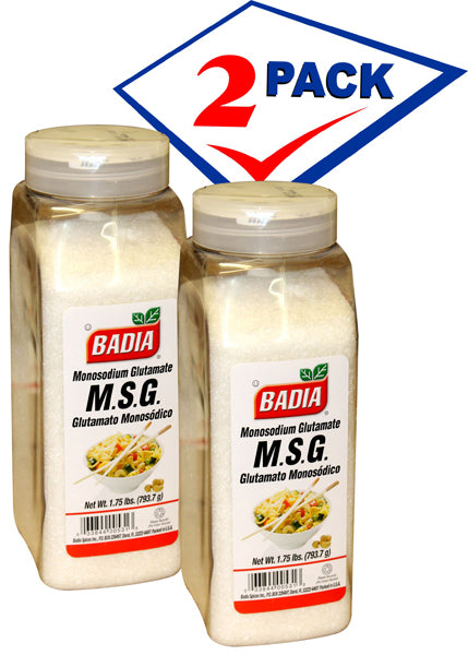 Badia msg, (Monosodium Glutamate) 1.75 lbs. 2 pack. – CubanFoodMarket