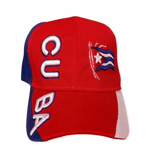 Embroidered Head Cap Cuban Flag in Red – CubanFoodMarket
