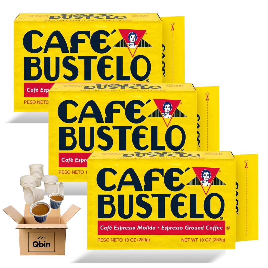 Trio of Bustelo Cuban Coffee - Authentic 10 Oz Bricks - 50 QBIN Coffee ...
