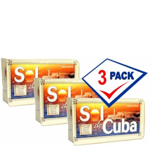 Sol de Cuba ground coffee 8oz. Pack of 3. – CubanFoodMarket