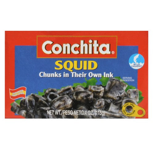 Conchita Squid chunks in their own ink. Imported from Spain 4 oz ...