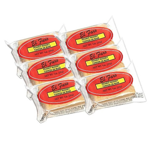 Turrón de Maní. Peanut Nougat. 6 pieces individually wrapped 1 oz each ...