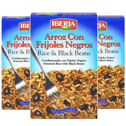 Iberia Rice with Black Beans Box 8 oz Pack of3 – CubanFoodMarket