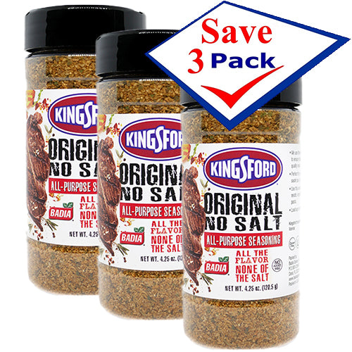 Kingsford Original NO SALT All Around Seasoning 4.25 oz Pack of 3 ...