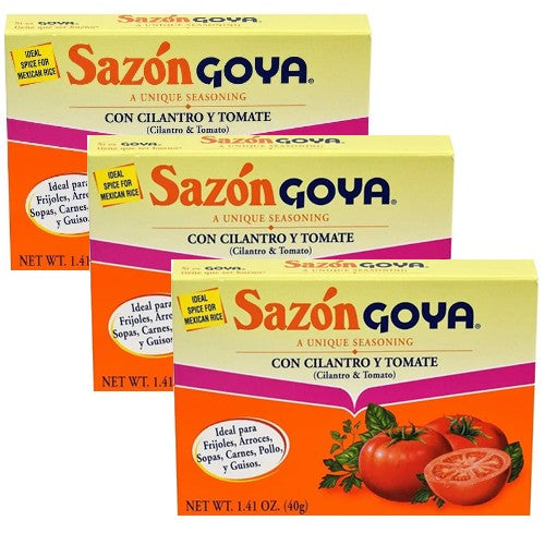 Goya Sazon Con Cilantro y Tomate 1.41 Oz Pack of 3 – CubanFoodMarket
