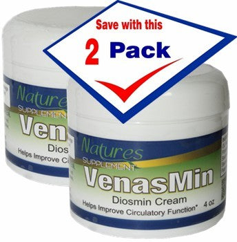 Venasmin Diosmin Cream - Helps Circulatory 4 Oz Pack of 2 – QbinFresh