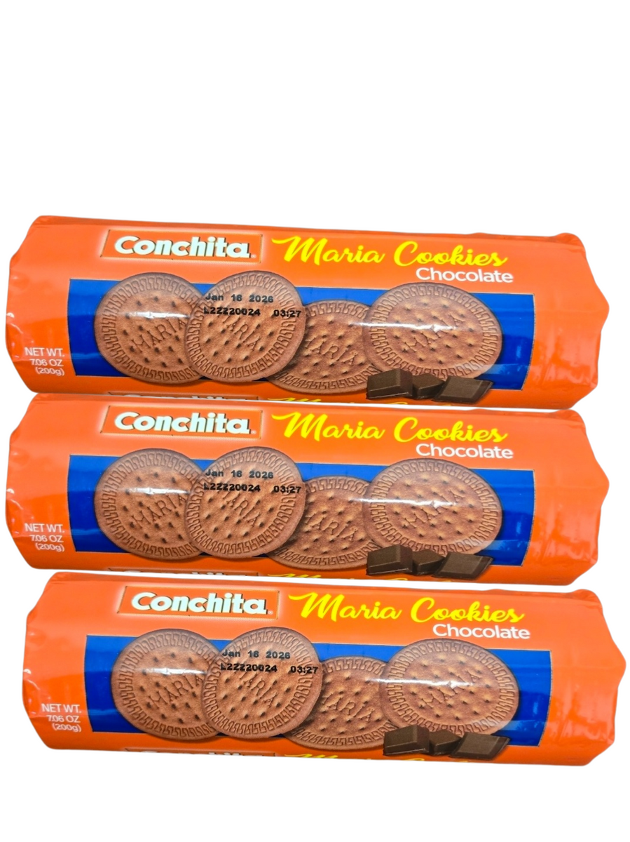 Chocolate Maria Cookies 3 Pack Conchita 7.06oz – CubanFoodMarket