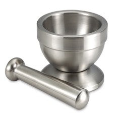 Stainless steel mortar and pestle. – CubanFoodMarket